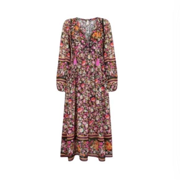 Spell | Dresses | Spell Impala Lily Midi Dress Womens 3xl Pink Black ...